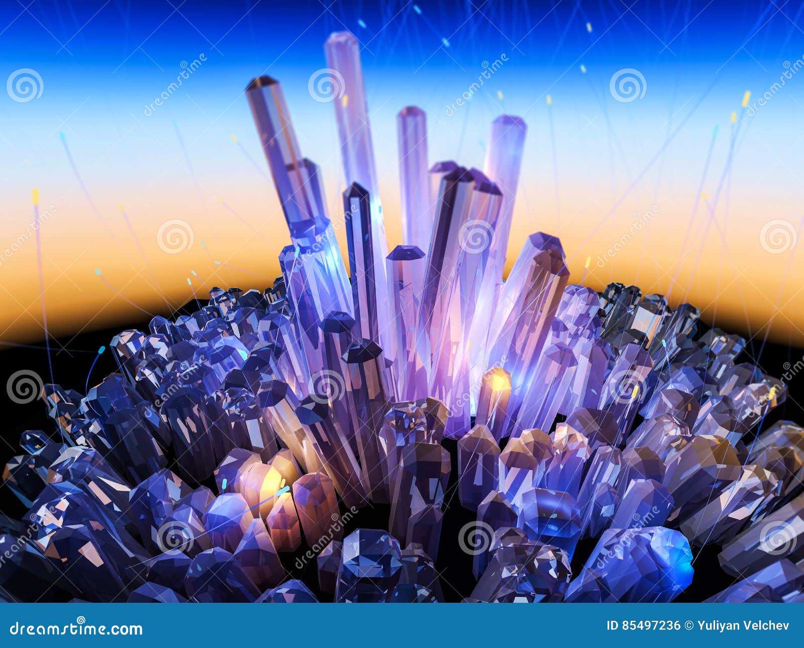 Crystal background stock illustration. Illustration of cluster - 85497236