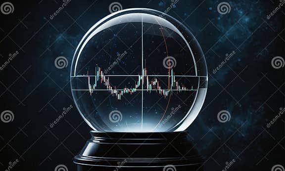 Crystal Ball with Chart on it Stock Illustration - Illustration of ...