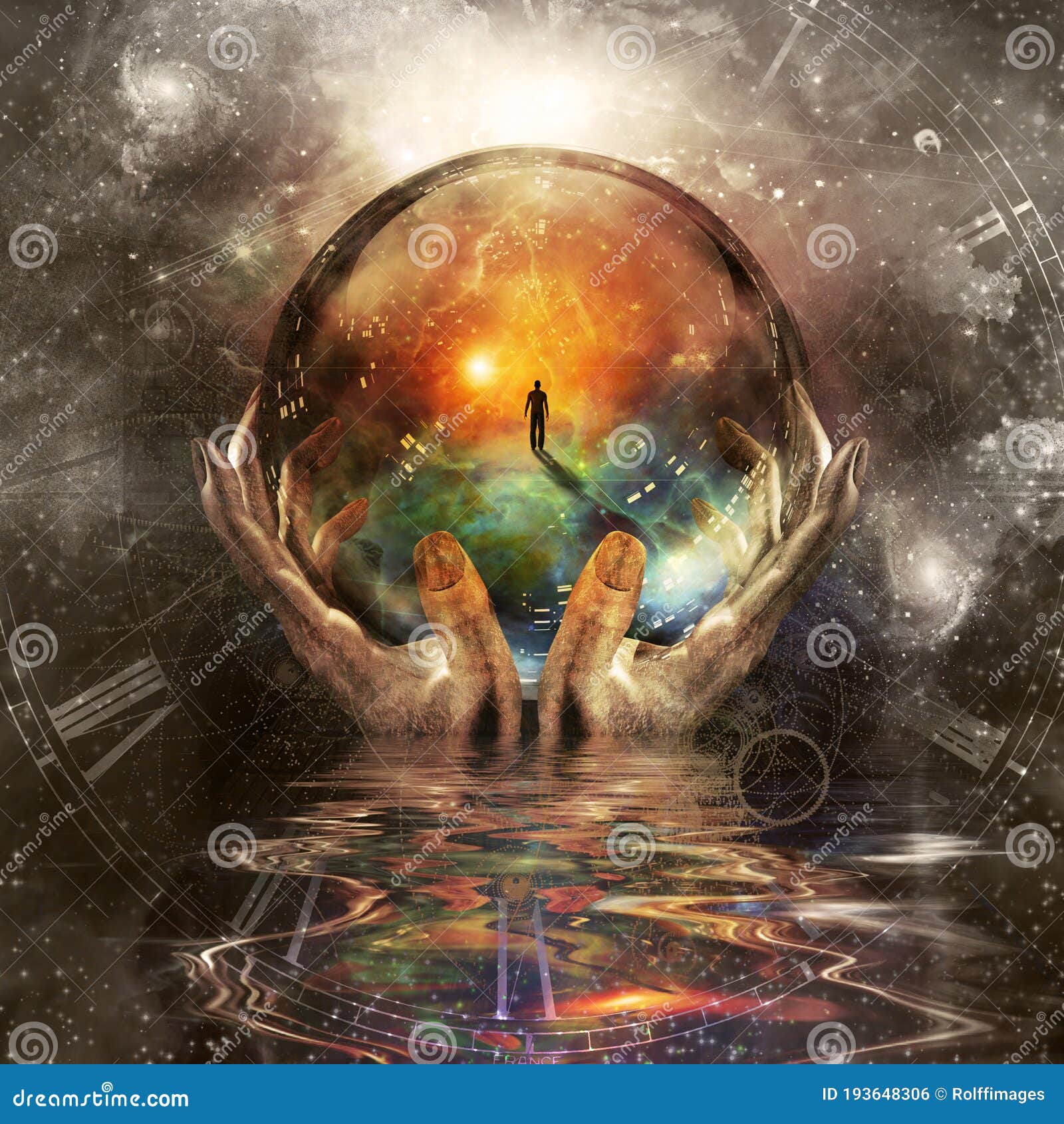 Crystal Ball Prediction. Cartoon Illustration Of A Crystal Ball ...