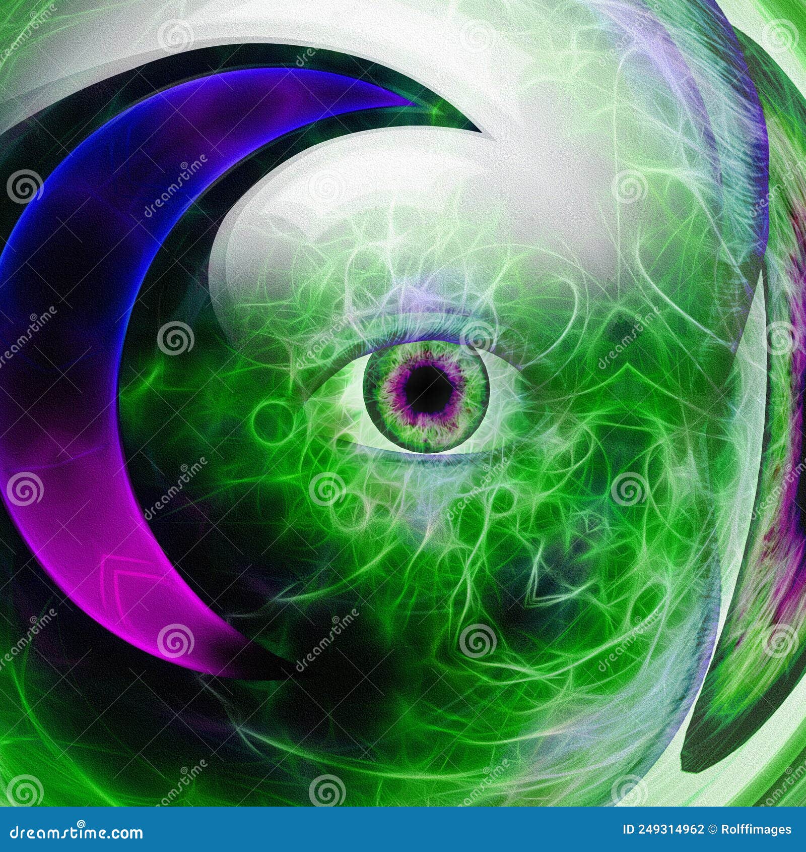 Crystal Ball with eye stock illustration. Illustration of crystal ...