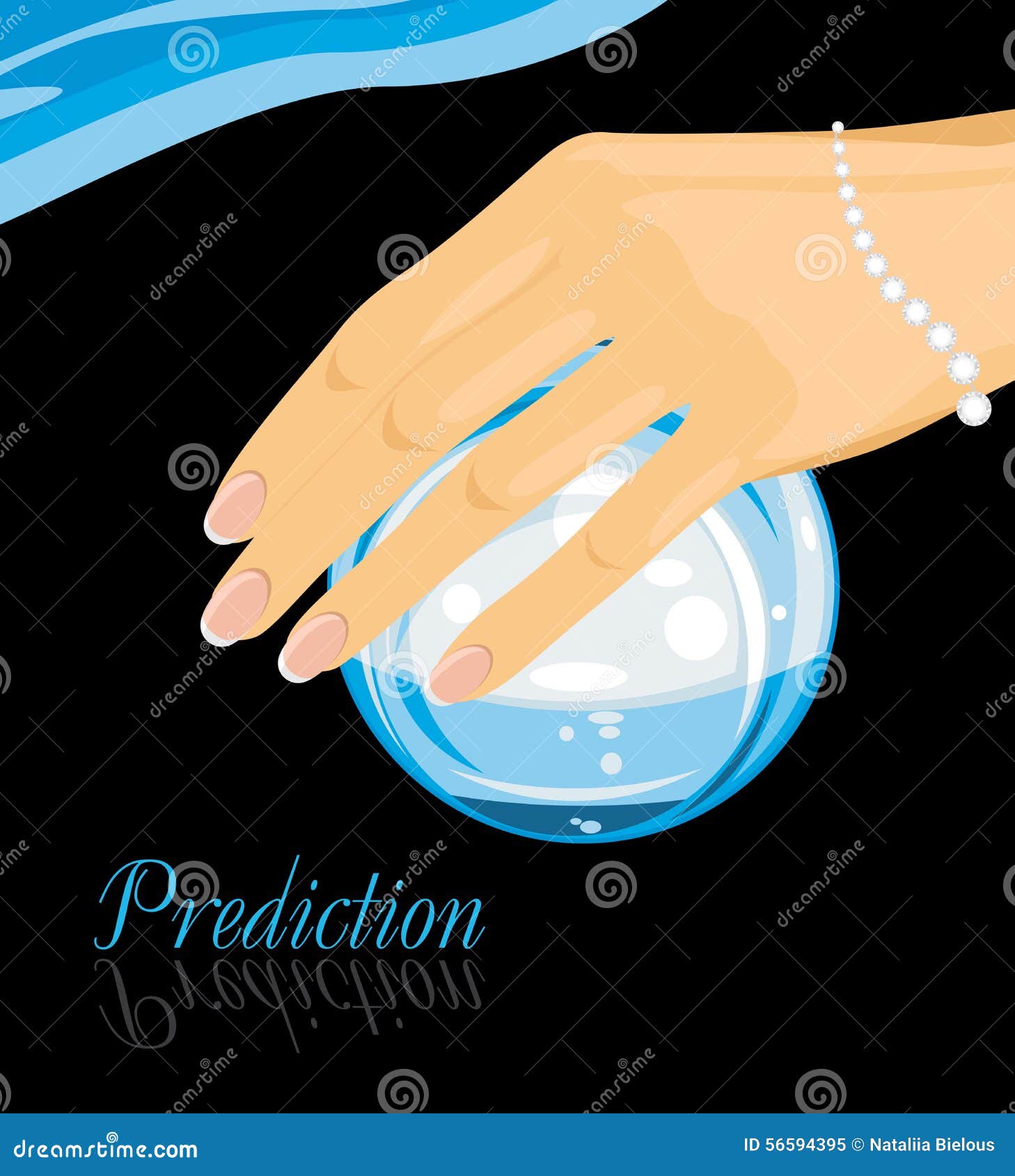 Crystal Ball in a Female Hand. Prediction Stock Vector - Illustration ...
