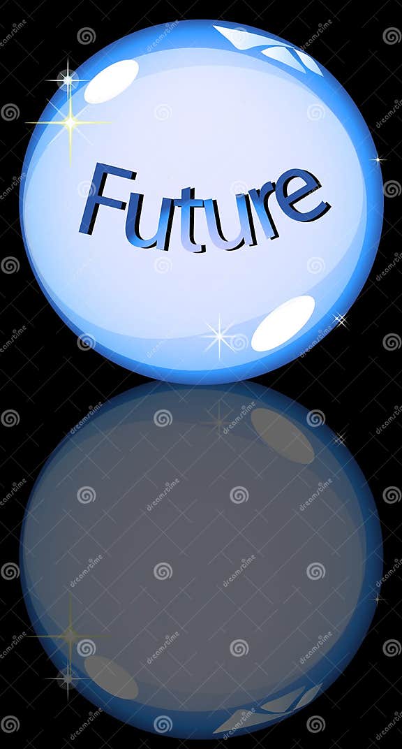 Crystal Ball Future stock illustration. Illustration of bubble - 13961940