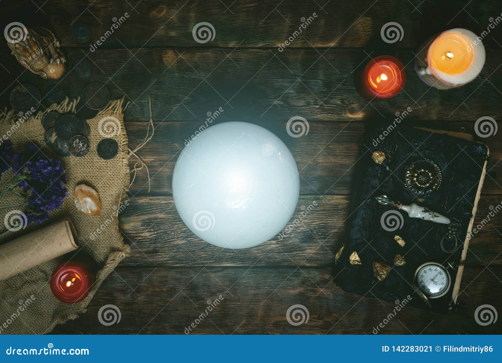 Crystal Ball Future Reading. Stock Image - Image of divination ...