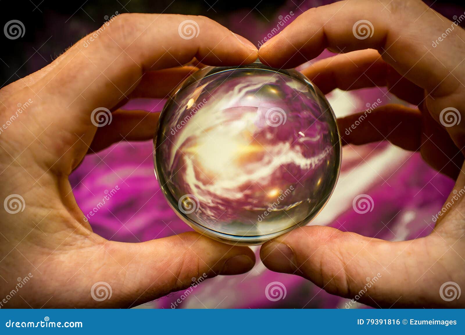 Crystal Ball Galaxy stock photo. Image of inspiration - 79391816