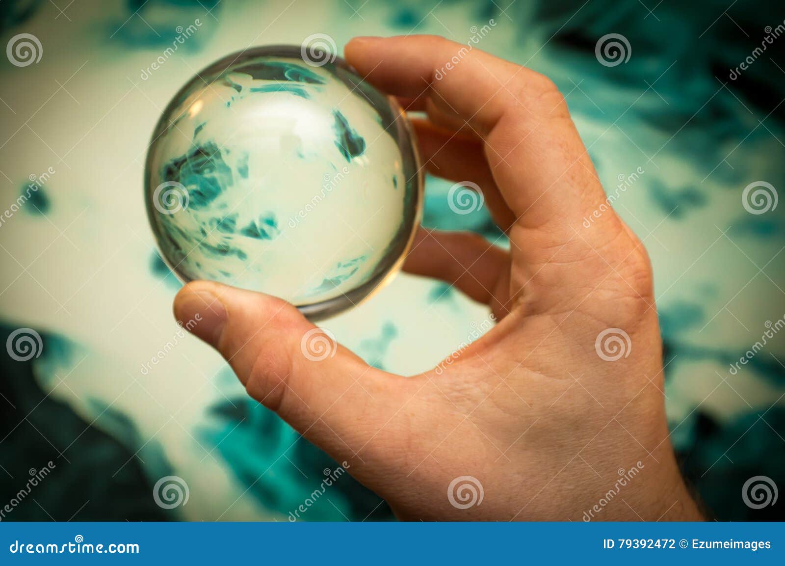 Crystal Ball Galaxy stock photo. Image of magical, fortune - 79392472