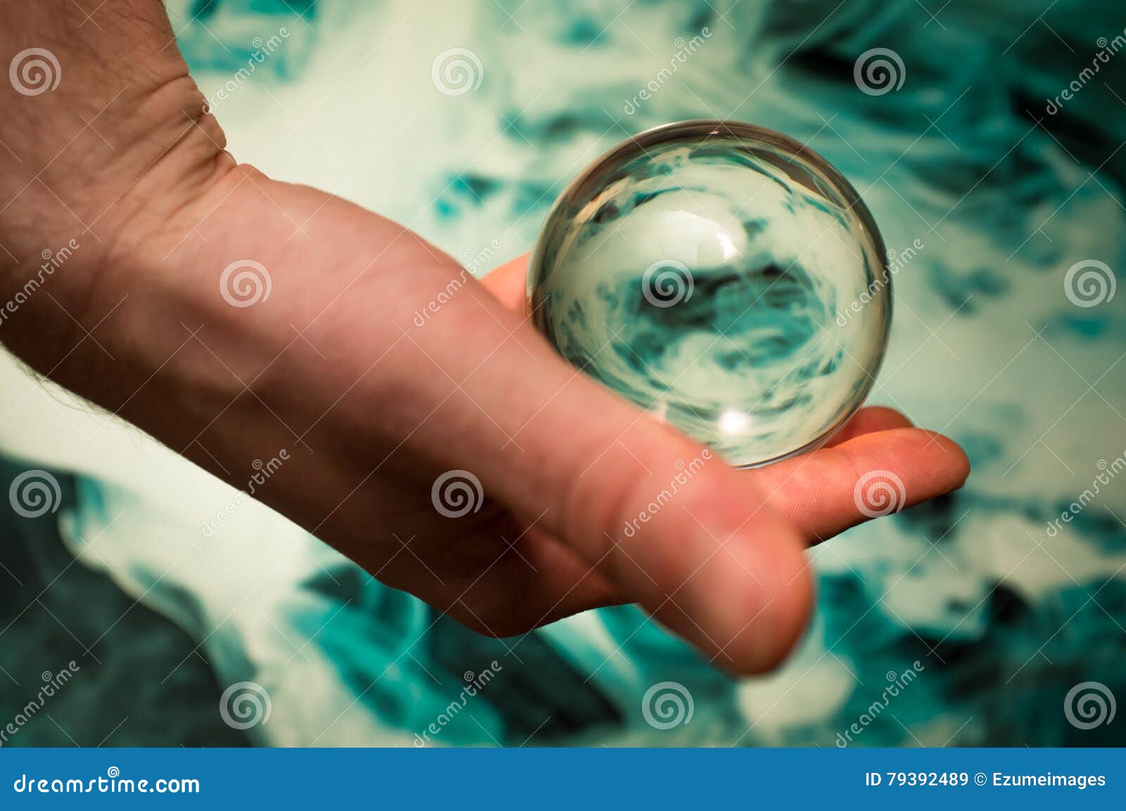 Crystal Ball Galaxy stock image. Image of holding, crystal - 79392489