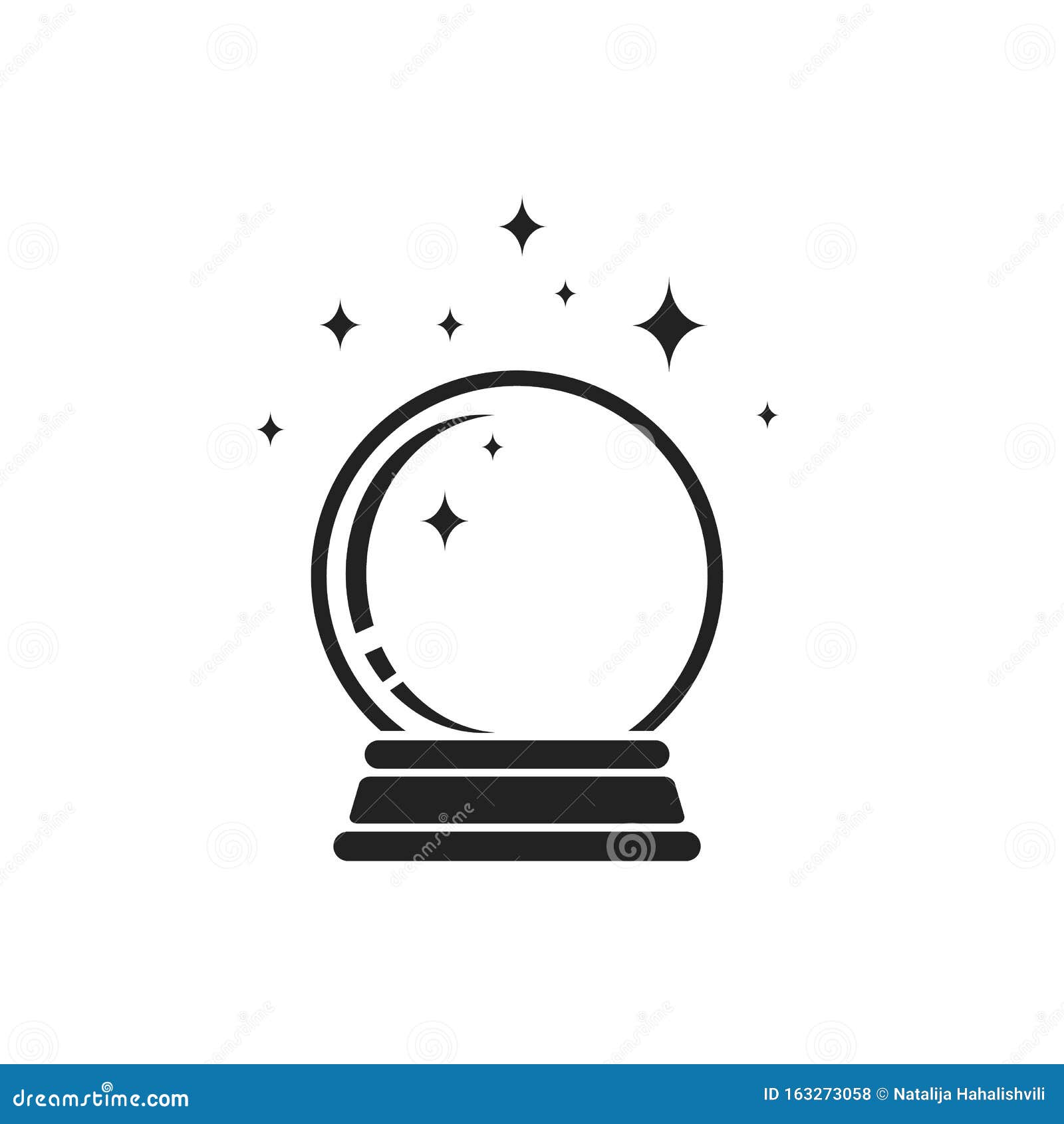 Crystal Ball Magic Icon Vector Logo Stock Vector - Illustration of ball ...