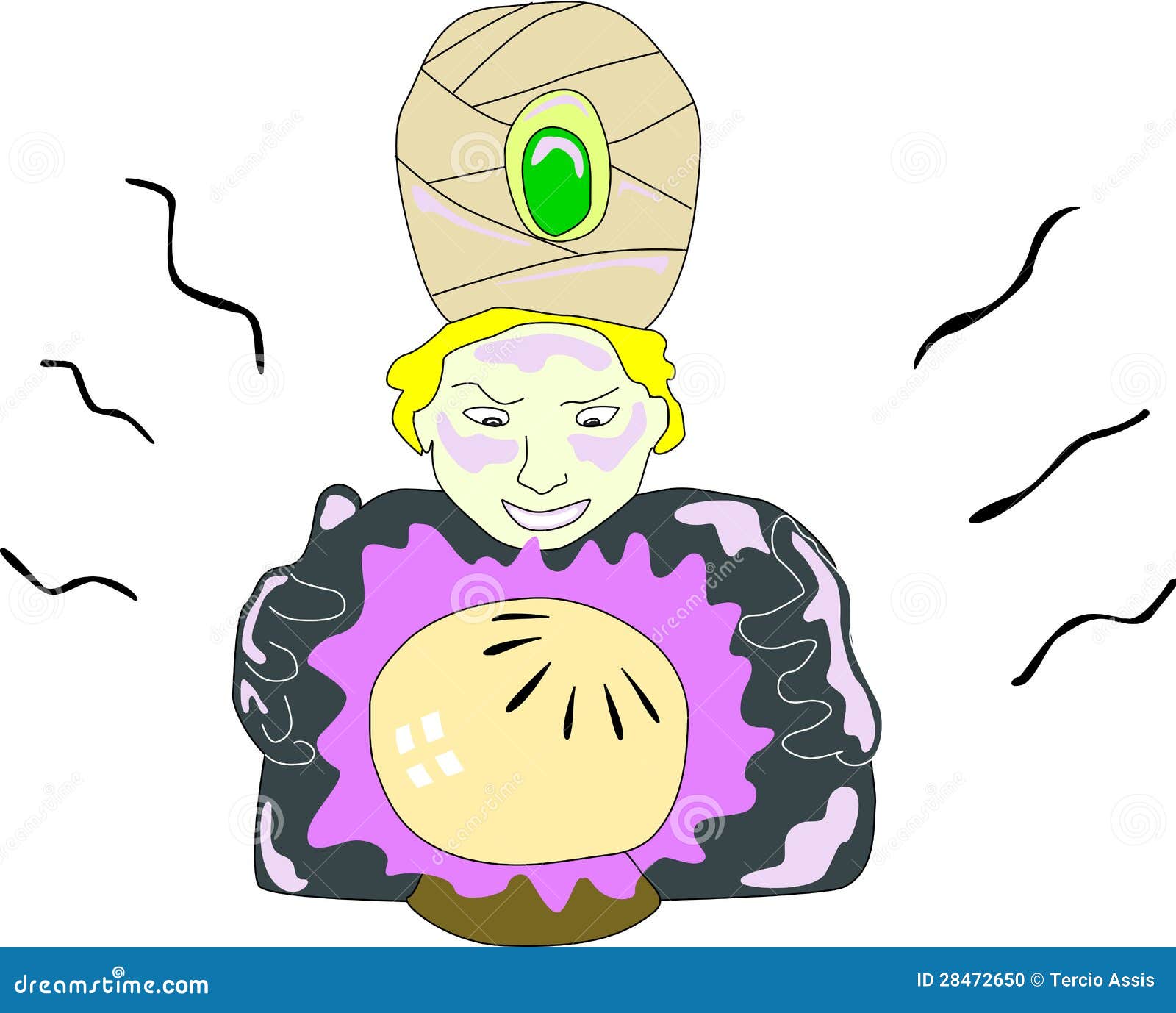 Crystal Ball Prediction stock vector. Illustration of present - 28472650