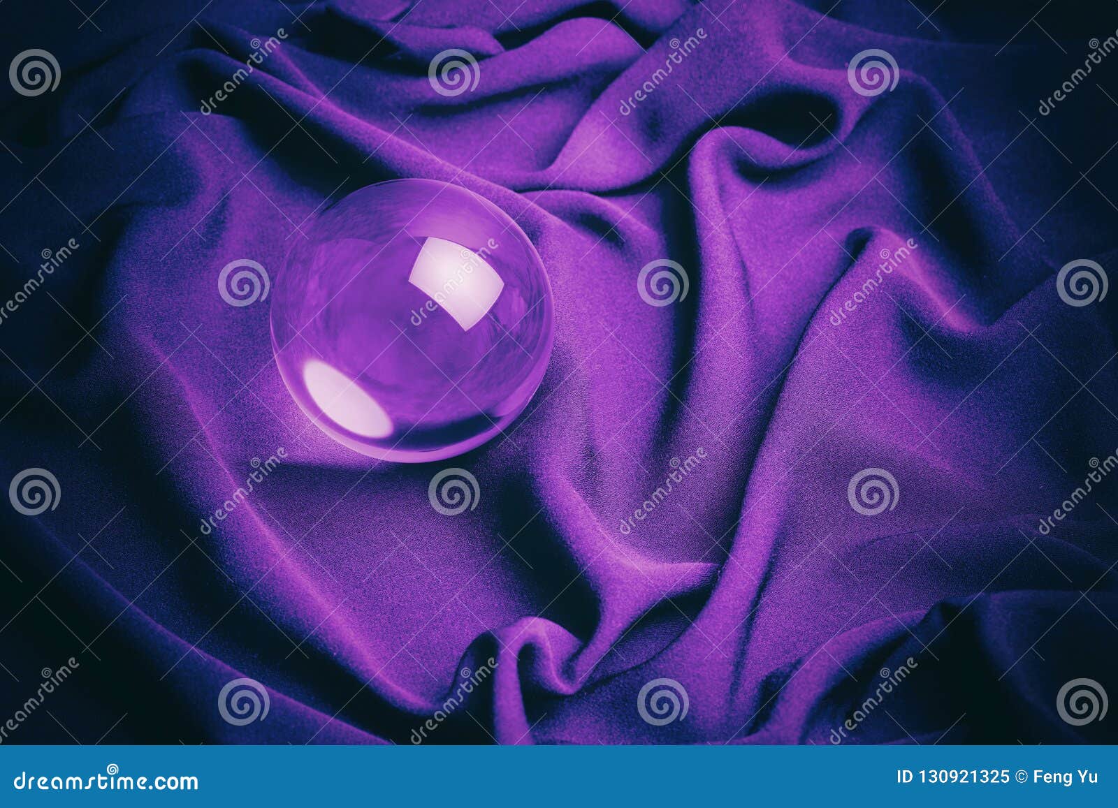 Crystal Ball on purple stock image. Image of clear, crystal - 130921325