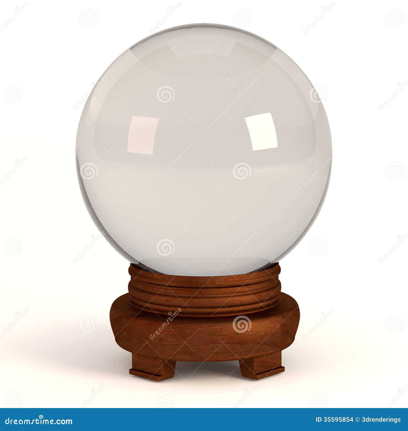Crystal ball stock illustration. Illustration of render - 35595854