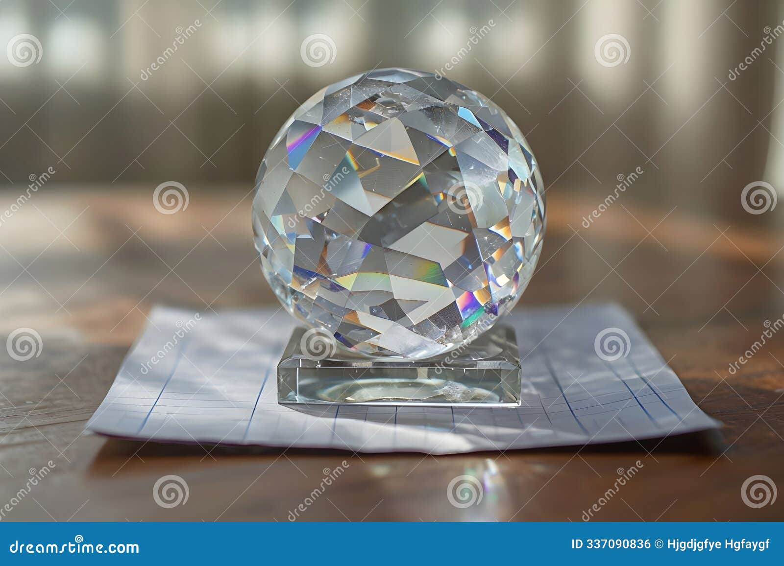 Crystal Ball Refraction on Graph Paper Stock Photo - Image of elegance ...
