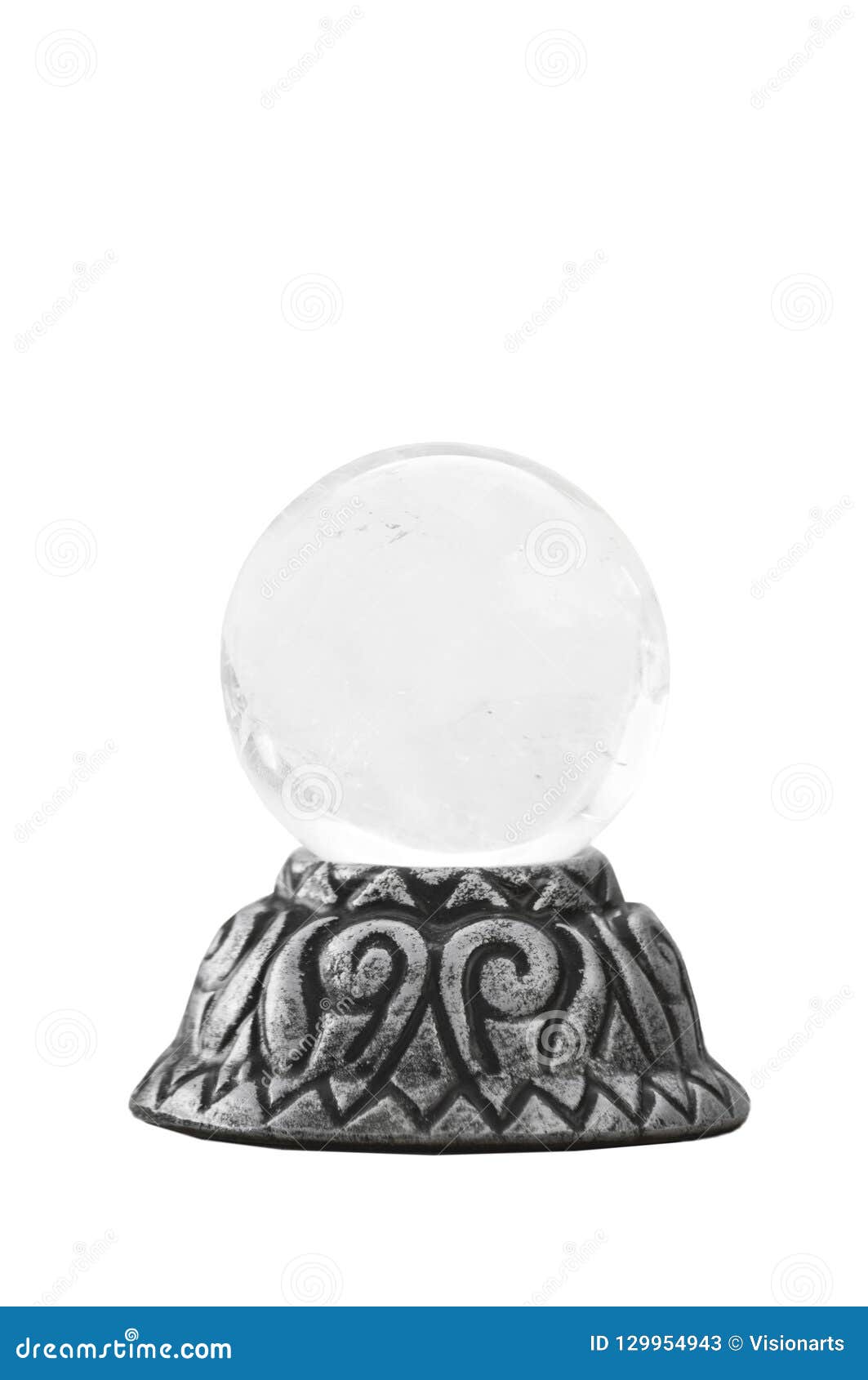 Crystal Ball on Silver Pedestal Stock Image - Image of spiritual ...