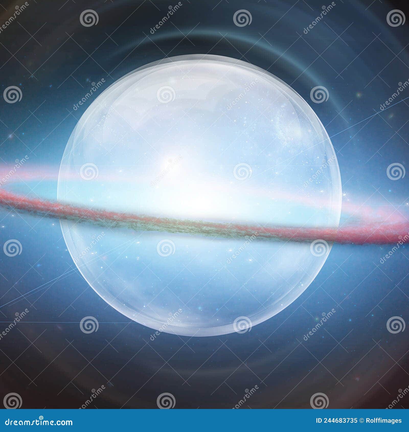 Crystal ball in space stock illustration. Illustration of nova - 244683735