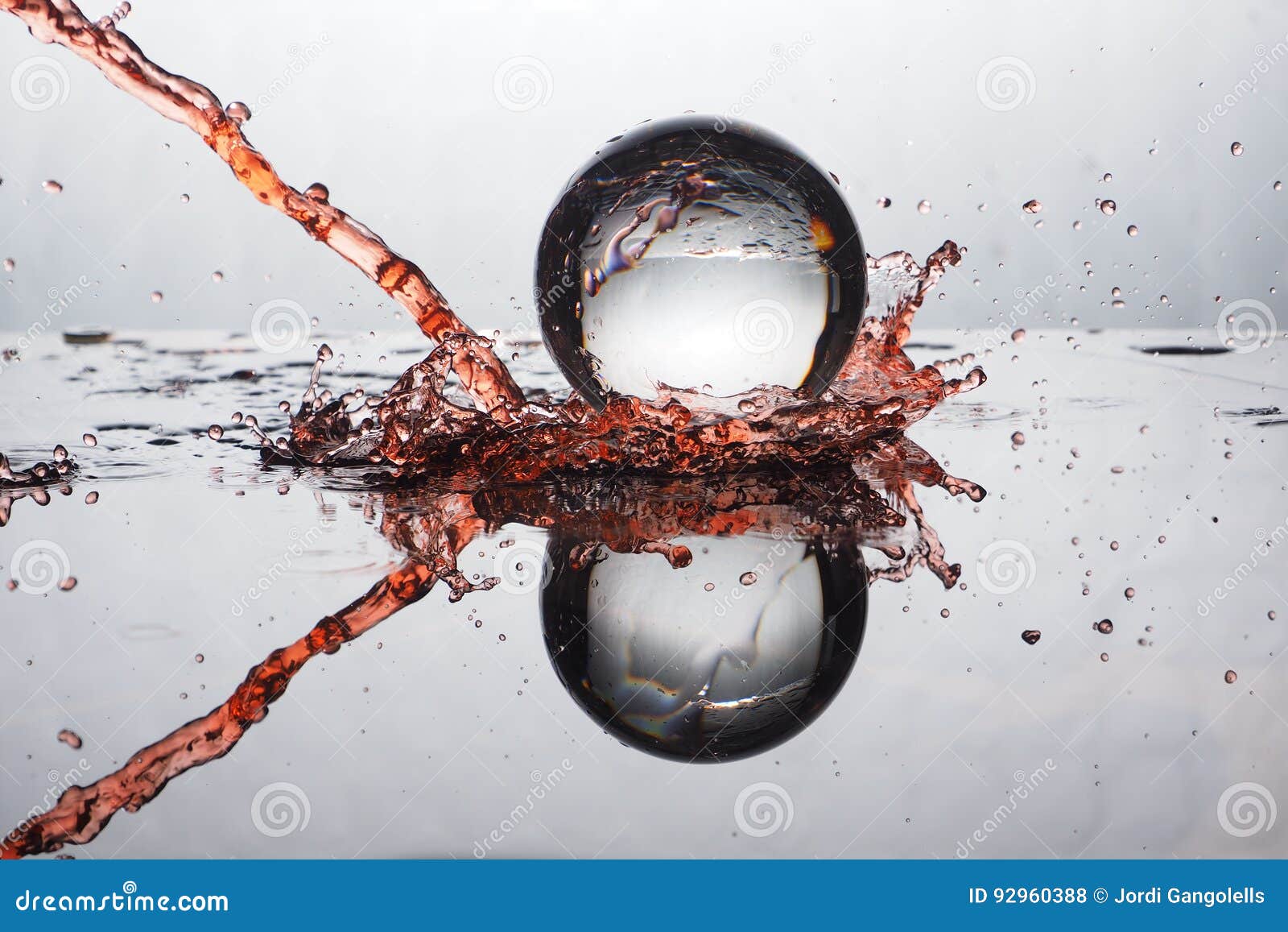 Crystal ball splash colour stock photo. Image of splash - 92960388