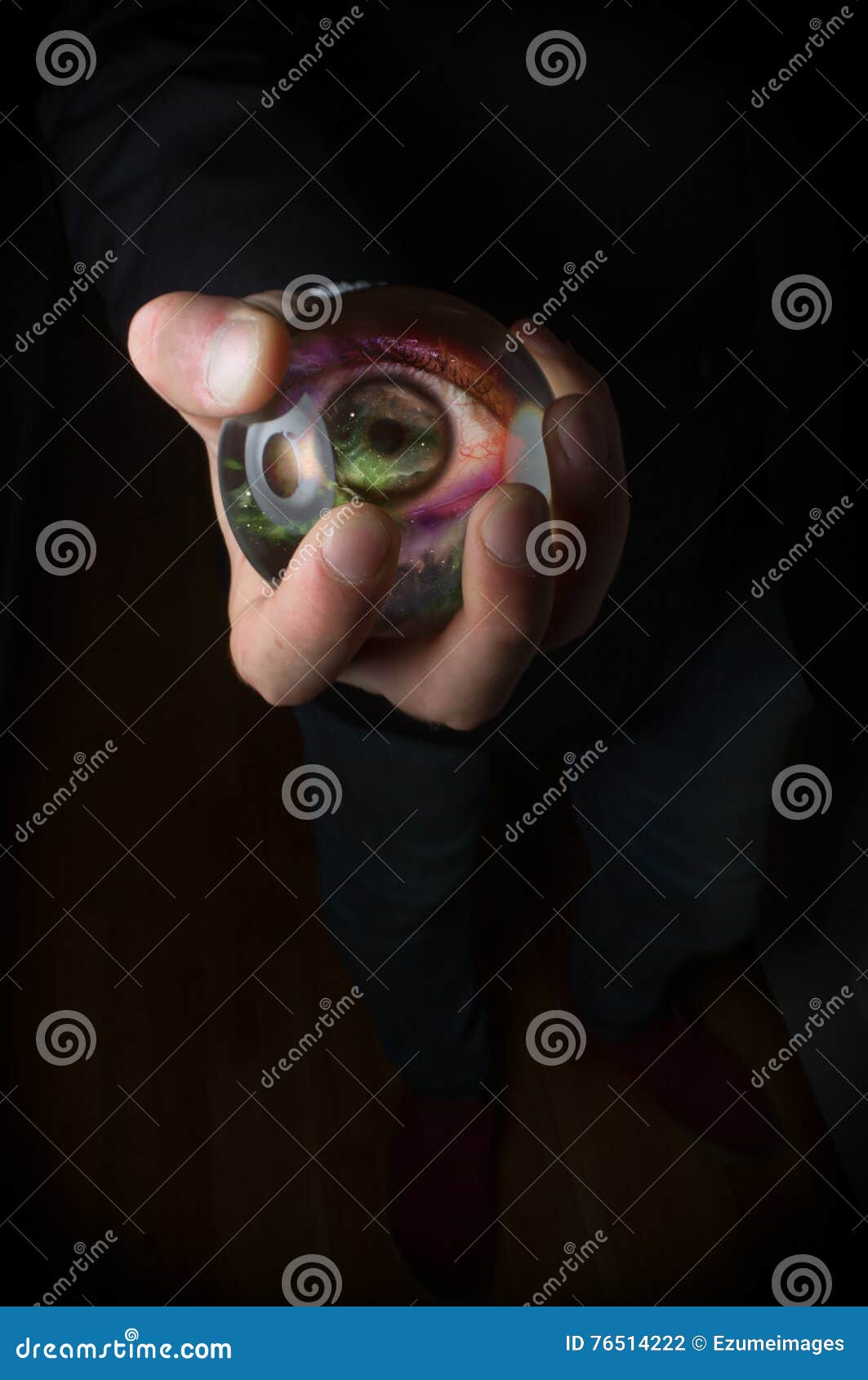 Crystal Ball Third Eye stock photo. Image of horoscope - 76514222