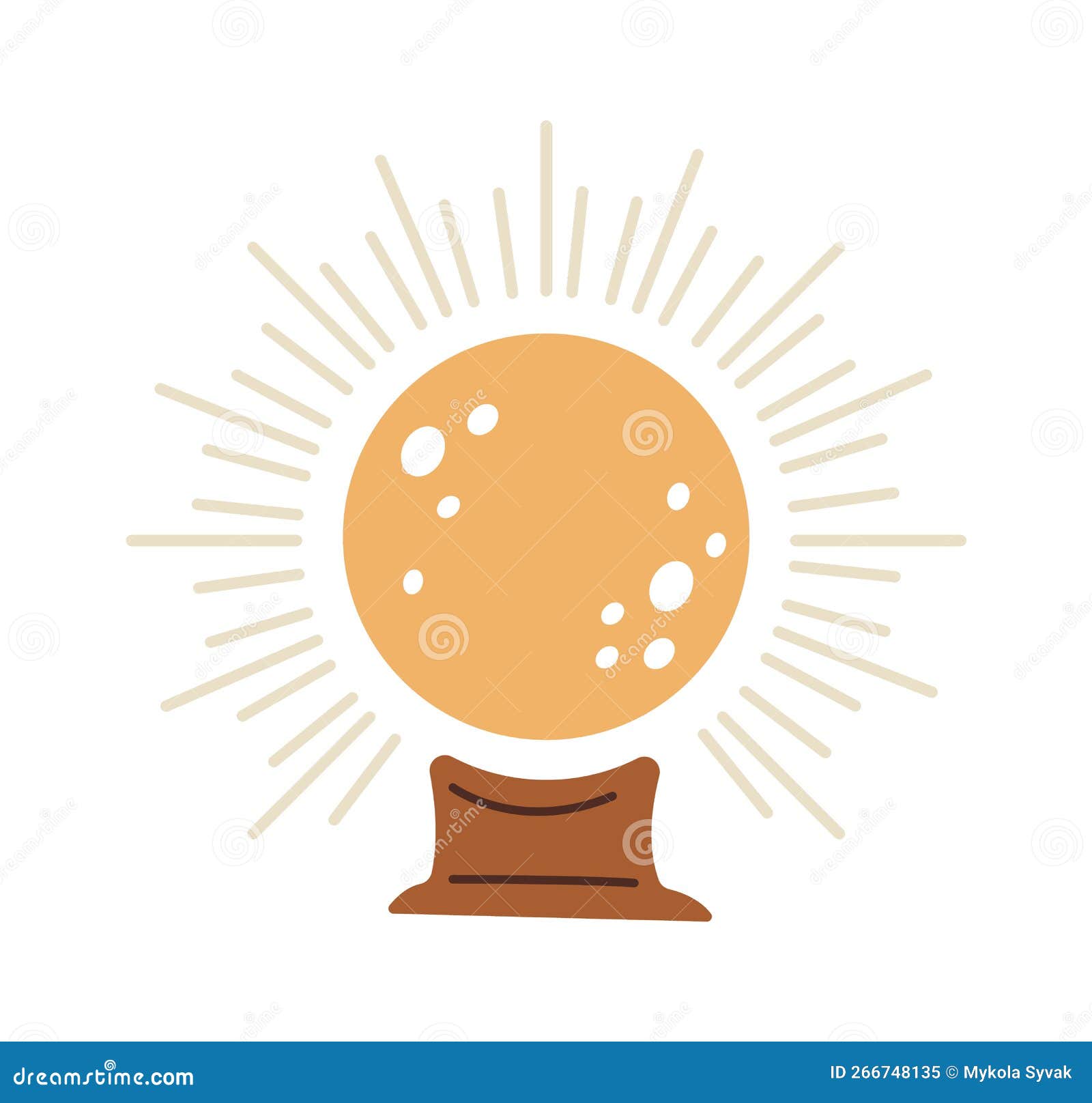 Crystal Ball To Predict the Future Flat Icon Stock Vector ...