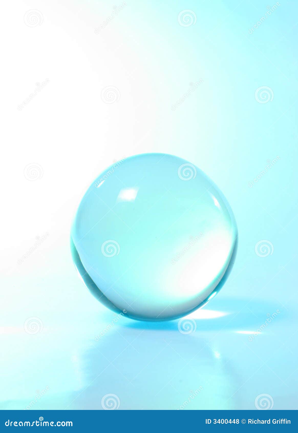 Crystal Ball Turquoise Light Stock Photo - Image of crystal, round: 3400448