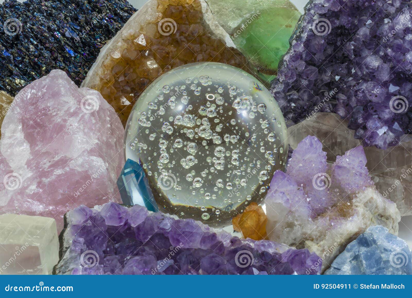 Various Crystals Spelling The Word Crystals Stock Photography ...