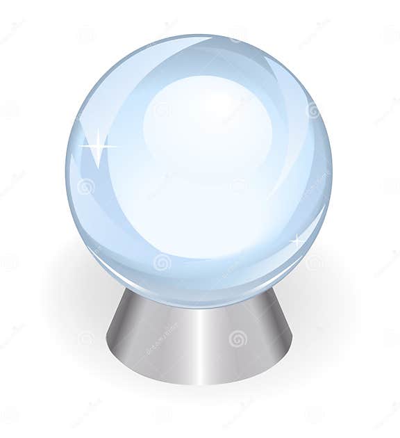 Crystal Ball on a White Background Stock Vector - Illustration of ...