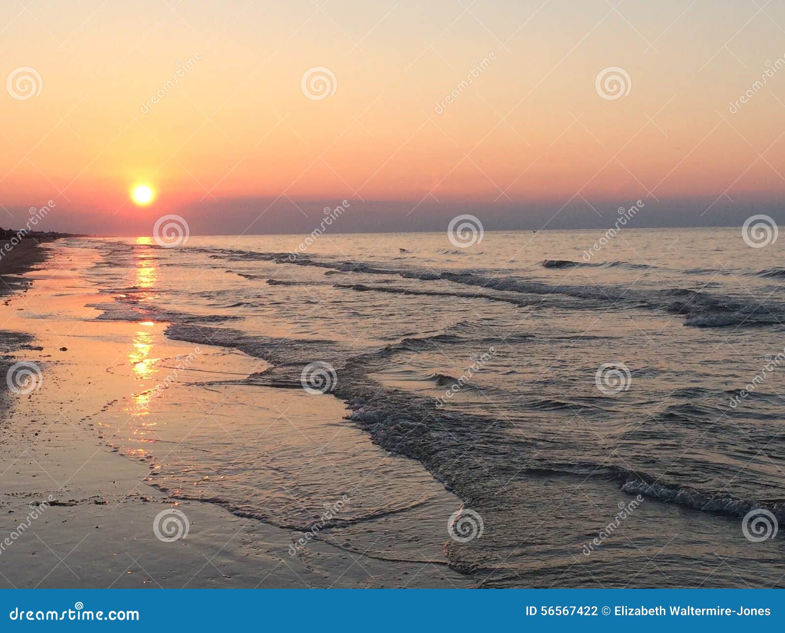Crystal Beach - View Of The Sun And The Clouds On The Sky With The Sea ...