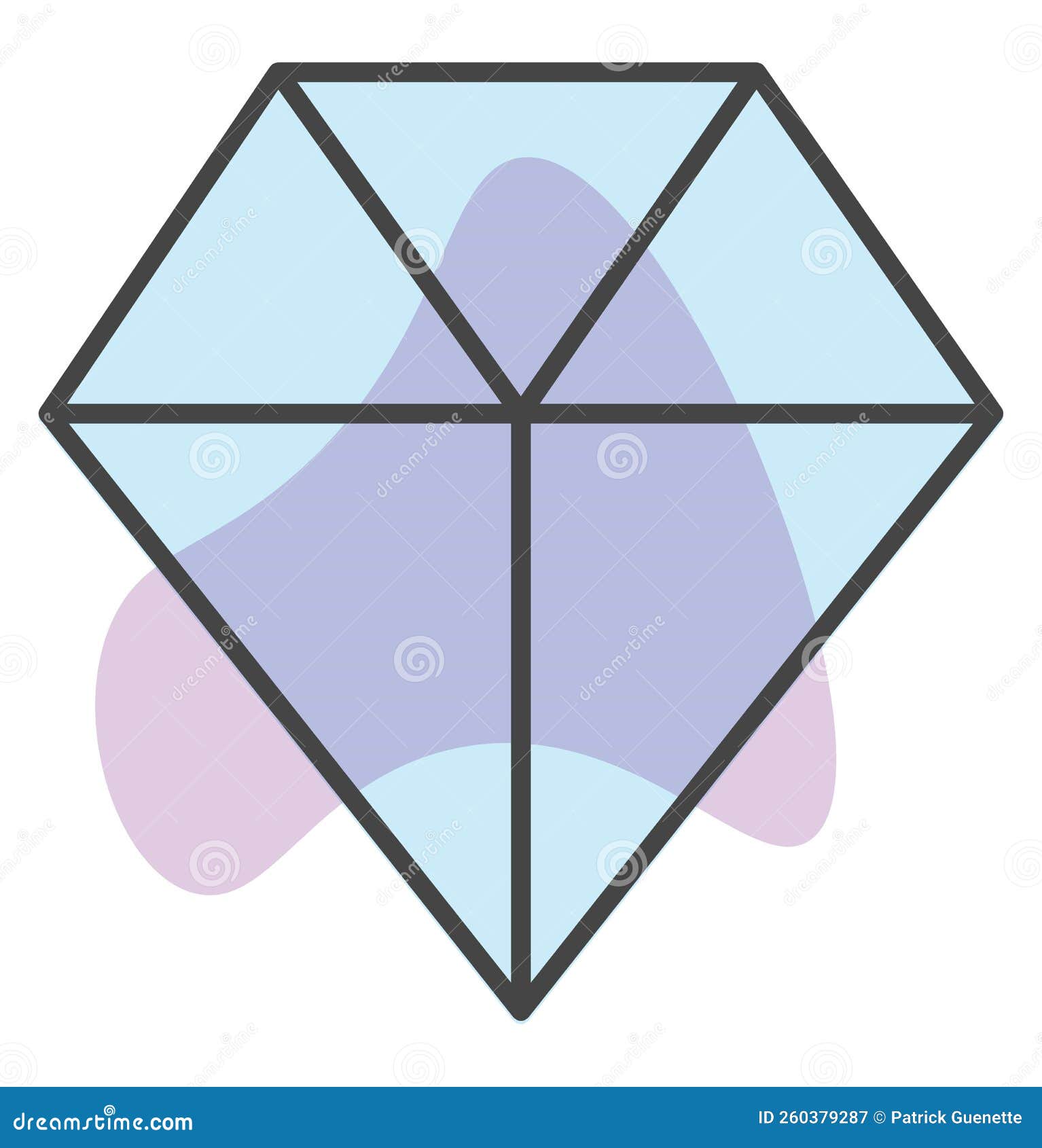 Crystal blue diamond, icon stock vector. Illustration of wedding ...