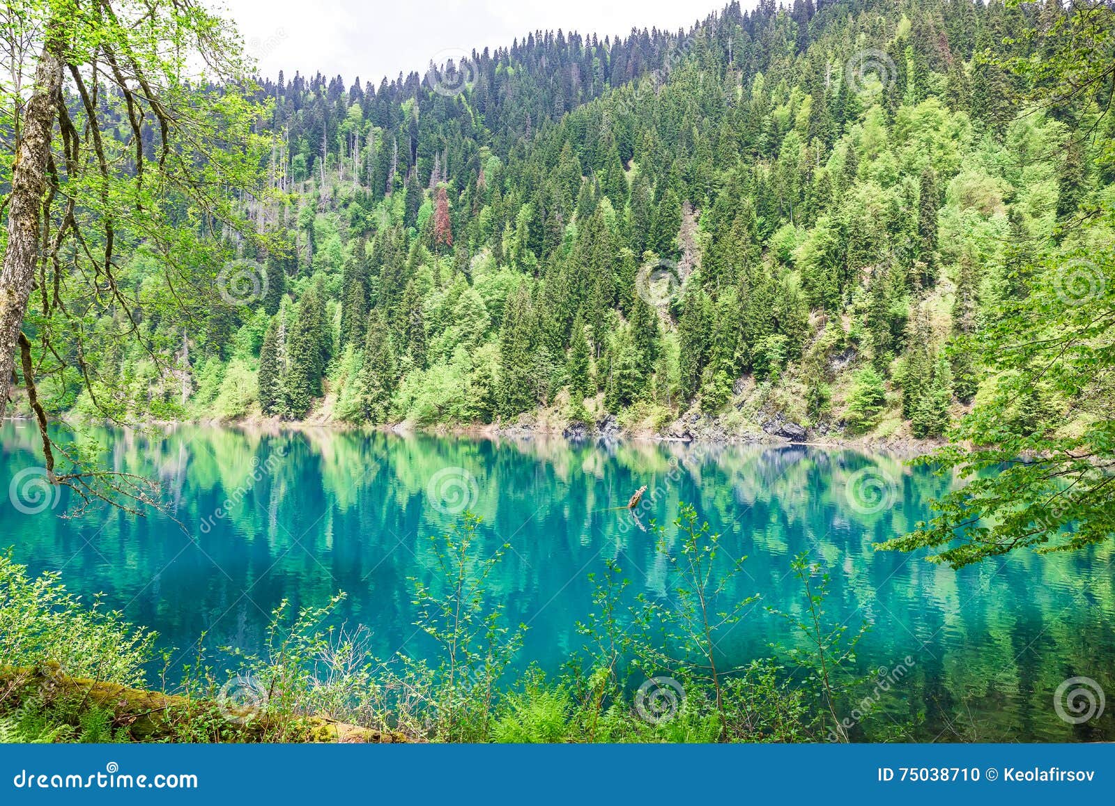 The Crystal Blue Lake in the Mountains Stock Photo - Image of alaska ...
