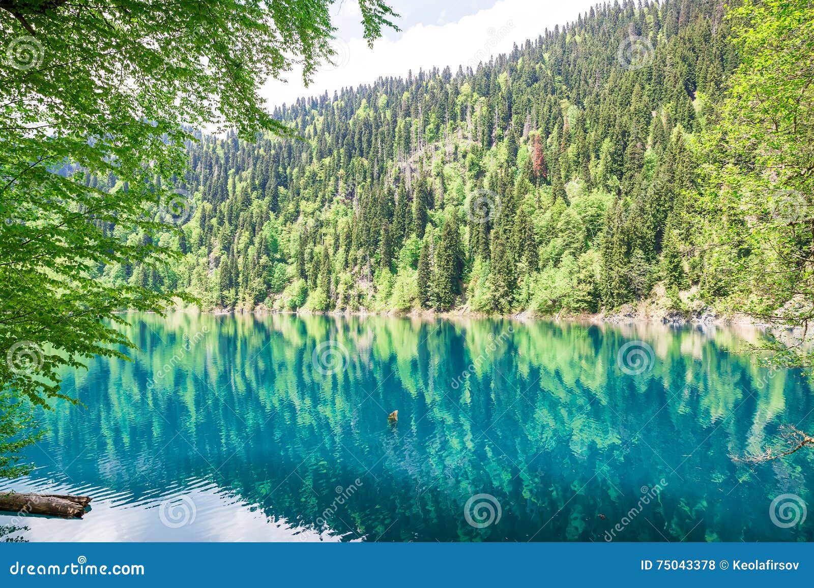 The Crystal Blue Lake in the Mountains Stock Photo - Image of relax ...