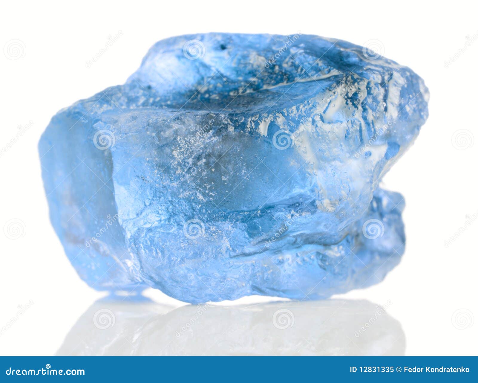 Crystal of blue mineral stock image. Image of unprocessed - 12831335