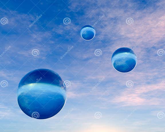 Crystal Blue Orbs stock illustration. Illustration of graphic - 14089446