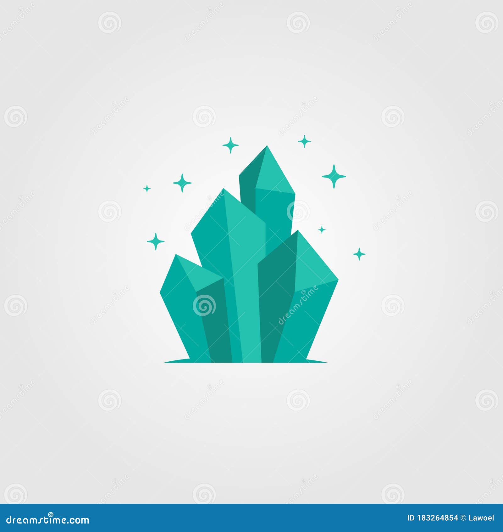 Crystal Blue Rock Tone Illustration Design Stock Vector - Illustration ...