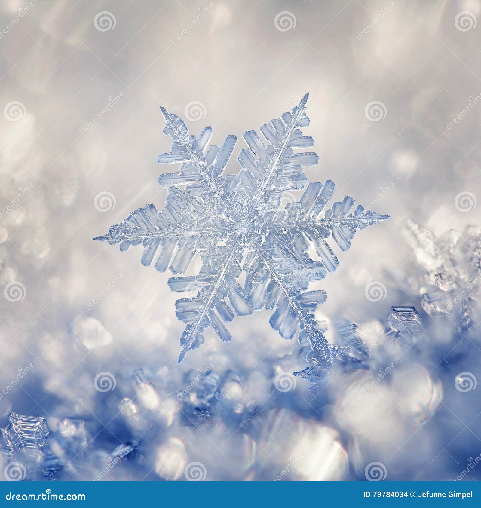 Crystal Blue Snowflake stock photo. Image of pattern - 79784034