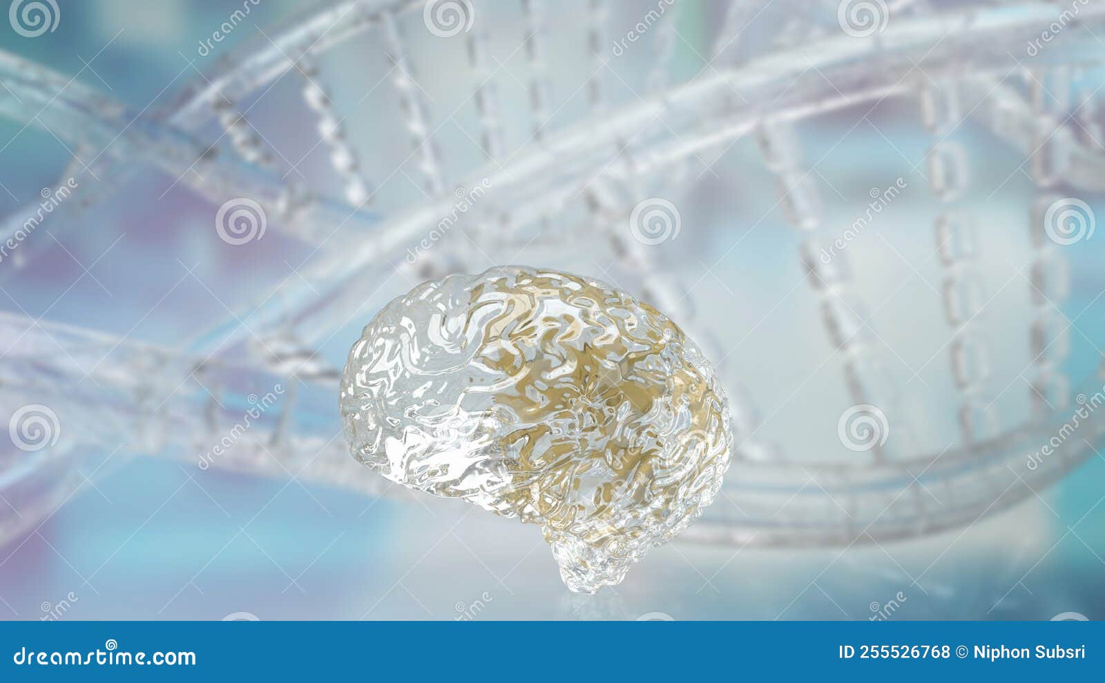 The Crystal Brain on Sci Backgrounders 3d Rendering Stock Illustration ...
