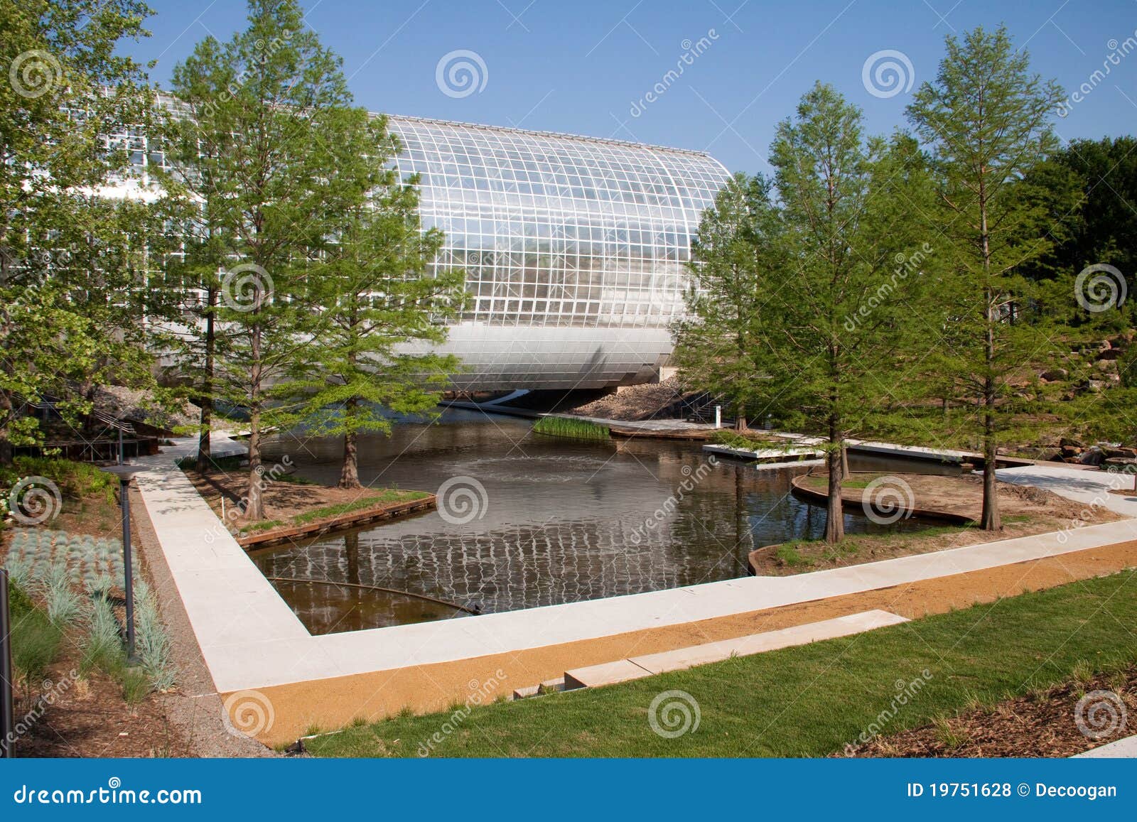 Crystal Bridge in Oklahoma City Stock Photo - Image of structure ...