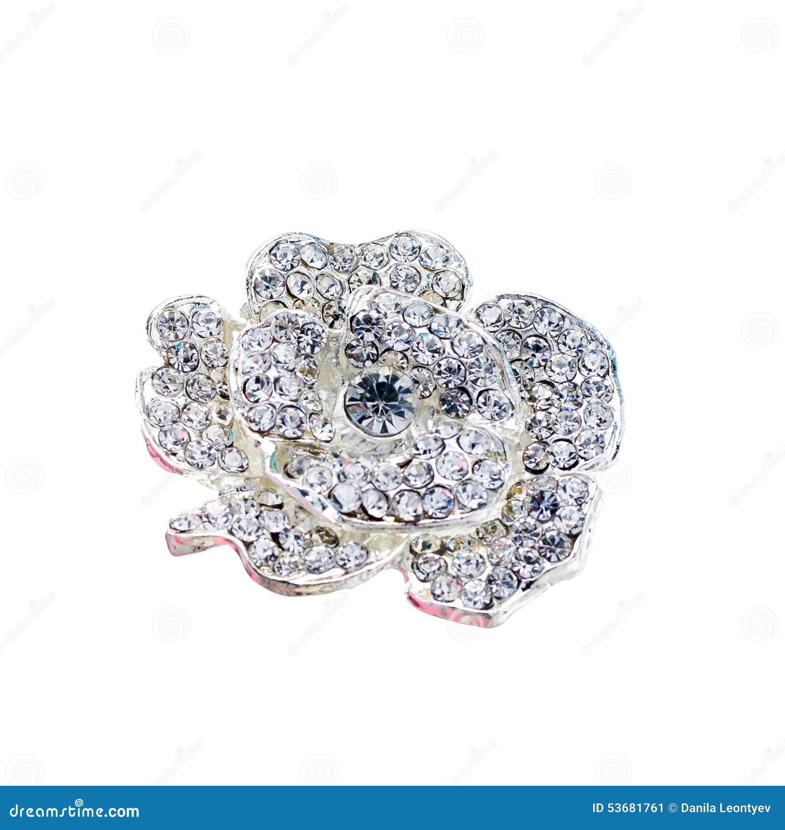 Crystal brooch stock image. Image of glass, golden, adornment - 53681761