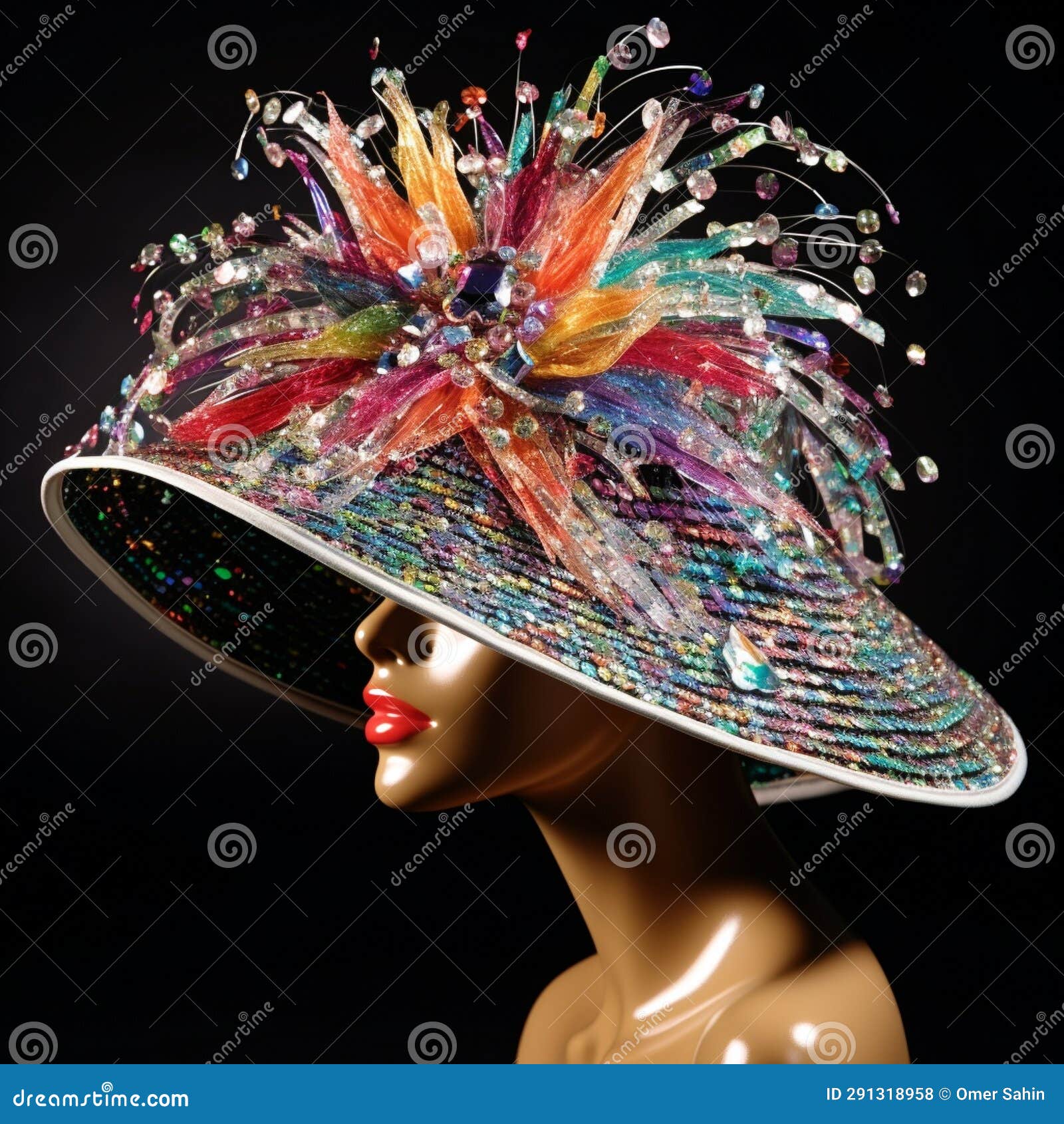 Crystal Cascade Hat - Visually Stunning Hat with Cascading Crystals ...