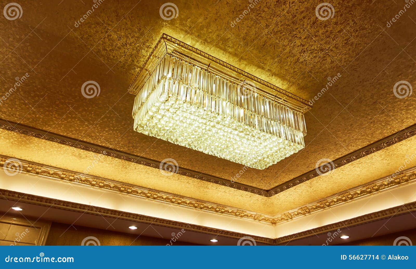 Crystal LED Light Ceiling Lamp Lighting Stock Photo - Image of luxury ...