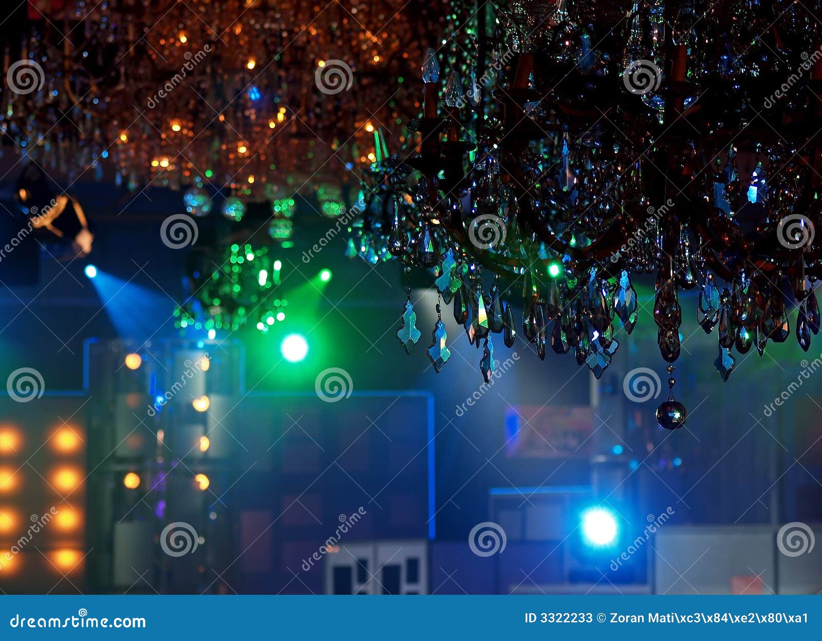 Crystal Chandeliers in Studio Stock Image - Image of bulb, lamp: 3322233