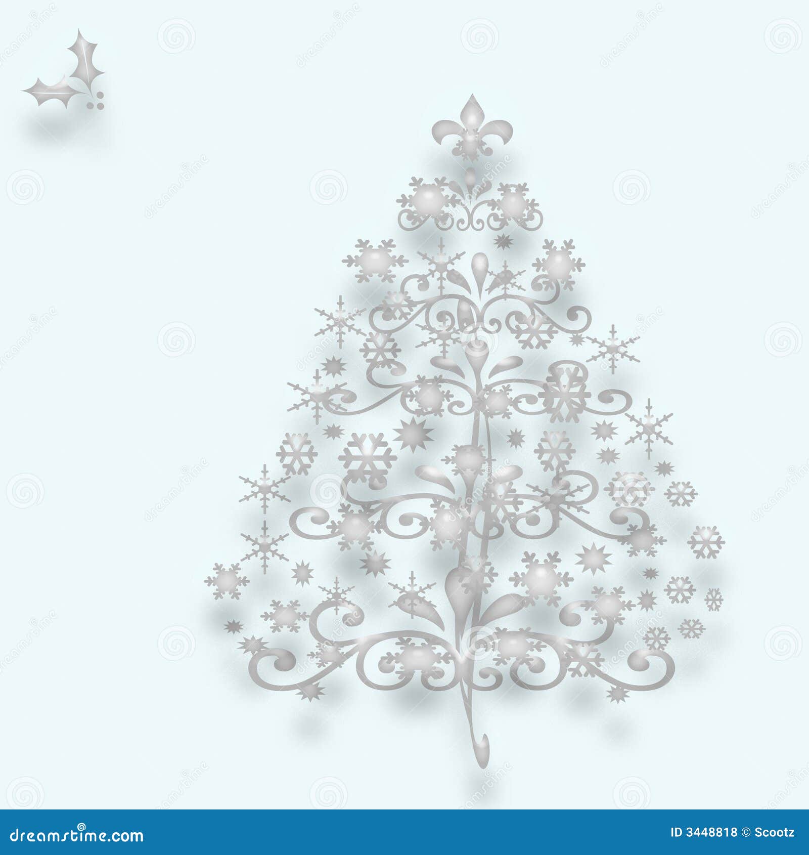 Crystal Christmas tree stock illustration. Illustration of delicate ...