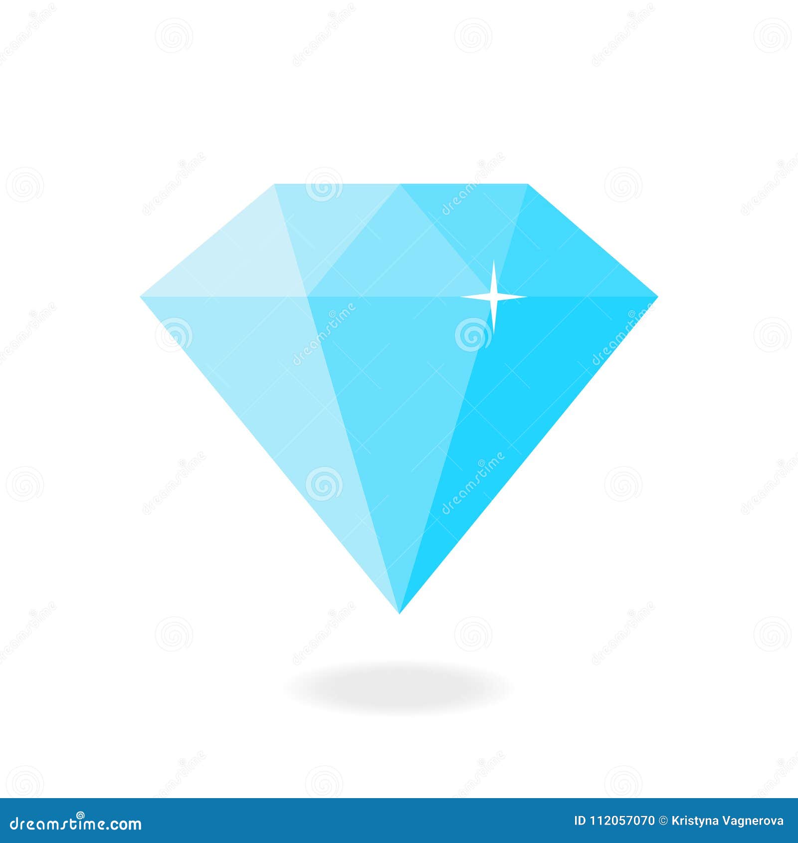 Crystal Clear Blue Diamond Vector Stock Vector - Illustration of blue ...