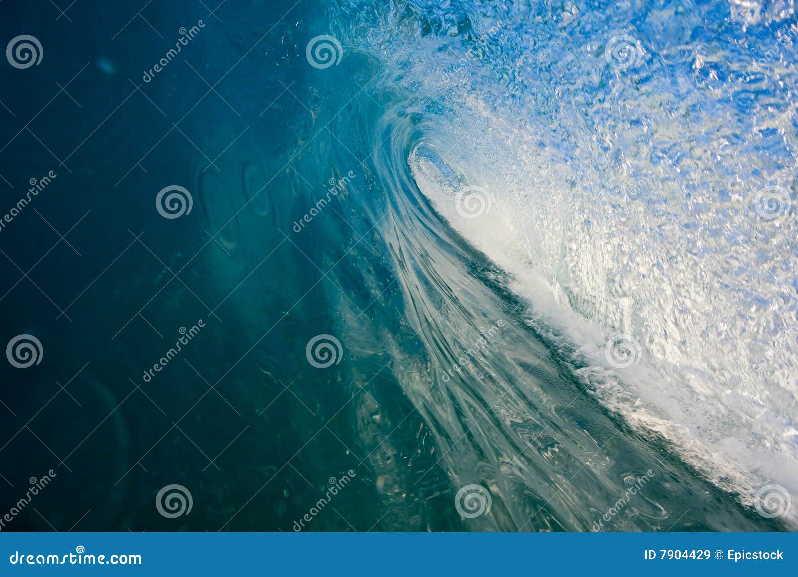 Crystal Clear Blue Wave stock image. Image of ocean, aquatic - 7904429