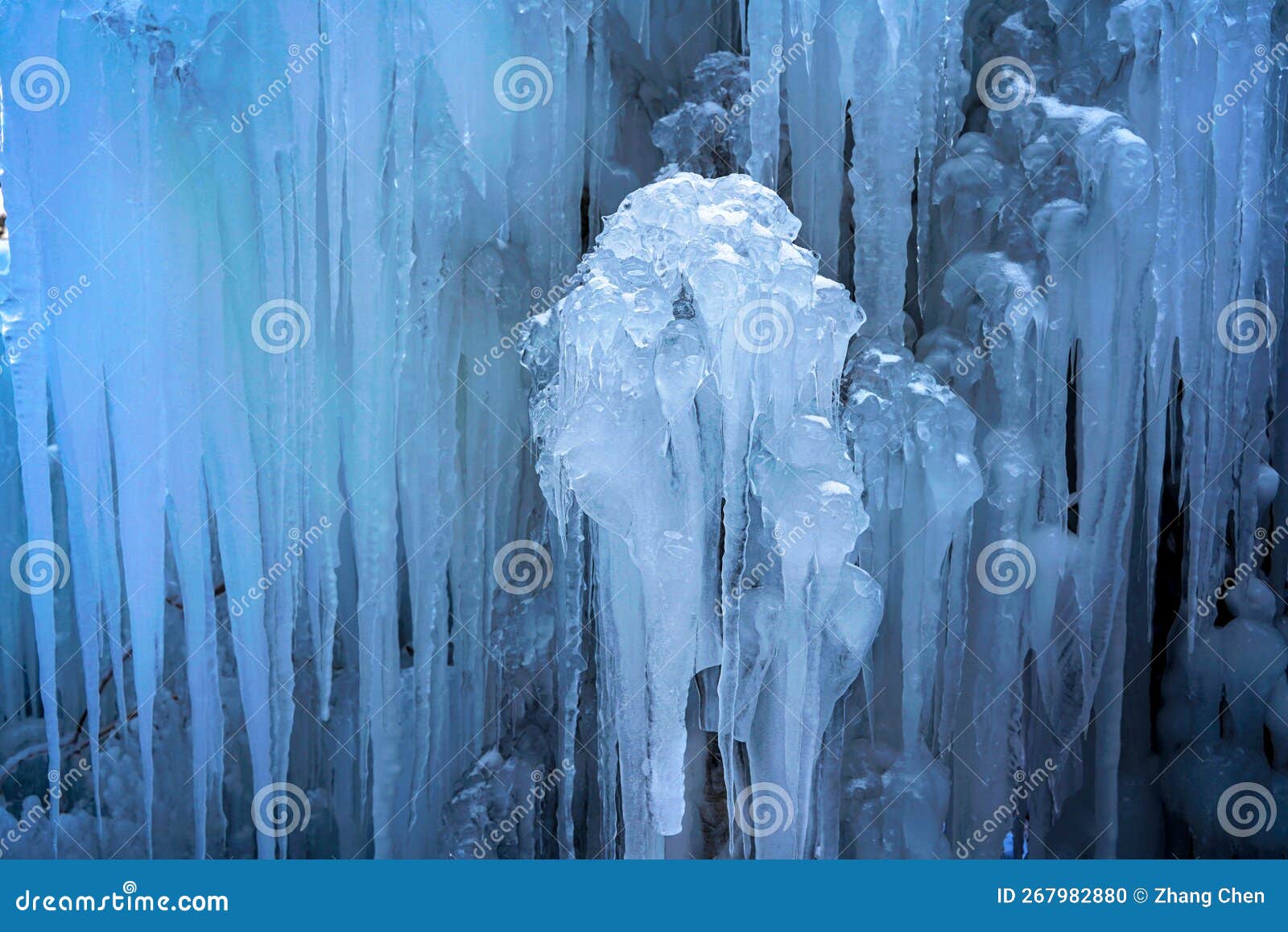 Crystal Clear Columns of Ice. Stock Photo - Image of blue, iceberg ...