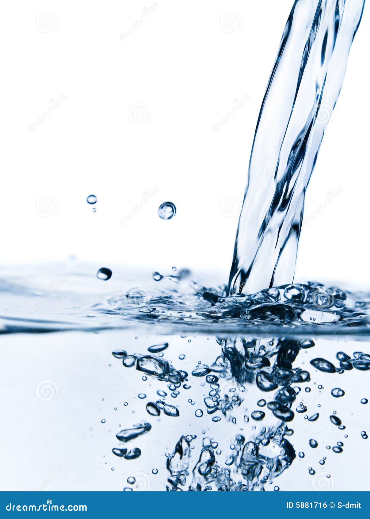 Crystal-clear Flowing Water Stock Photo - Image of ecology, background ...