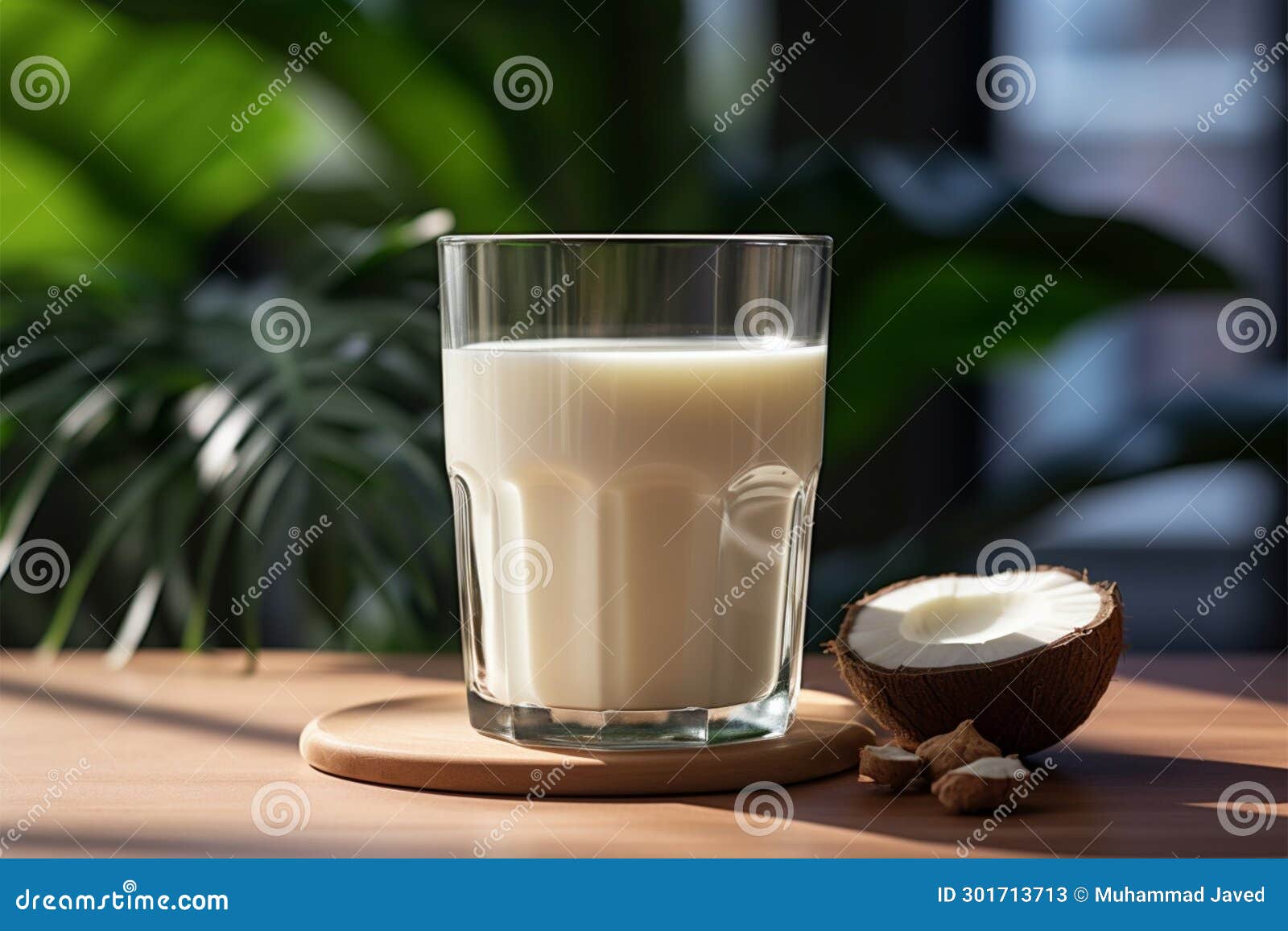 A Crystal Clear Glass of Milk, Enticingly Positioned on the Table Stock ...