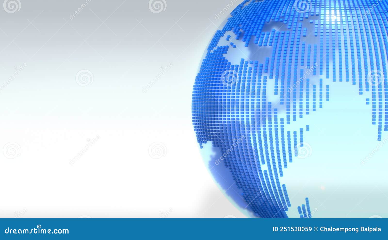 Crystal Clear Globe with World Map. Stock Illustration - Illustration ...