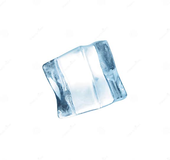 Crystal Clear Ice Cube Isolated on White Stock Image - Image of frost ...