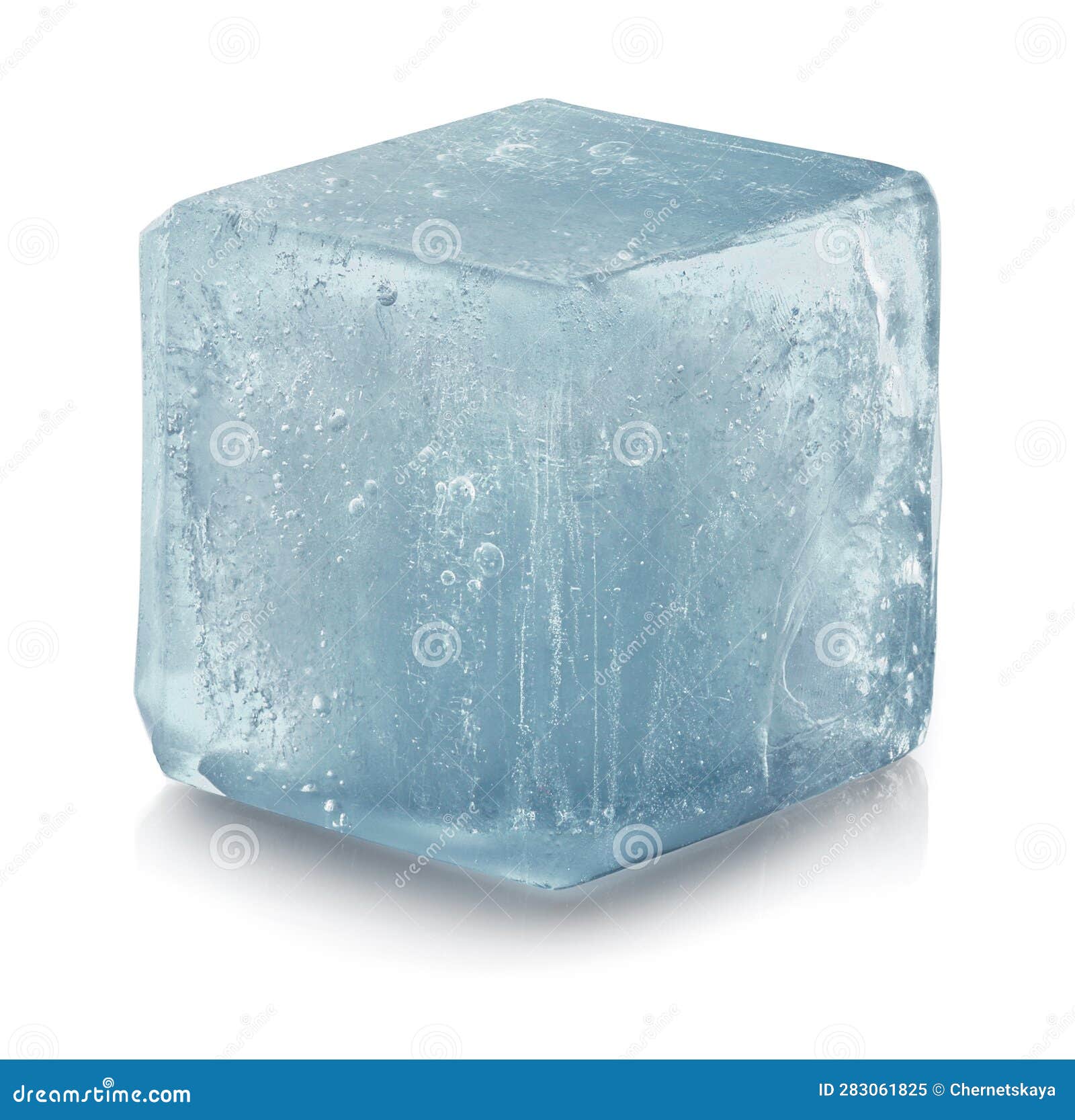 Crystal Clear Ice Cube Isolated on White Stock Image - Image of clear ...