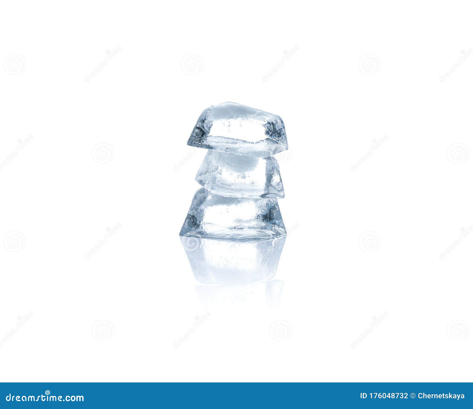 Crystal Clear Ice Cubes Isolated Stock Photo - Image of crystalline ...