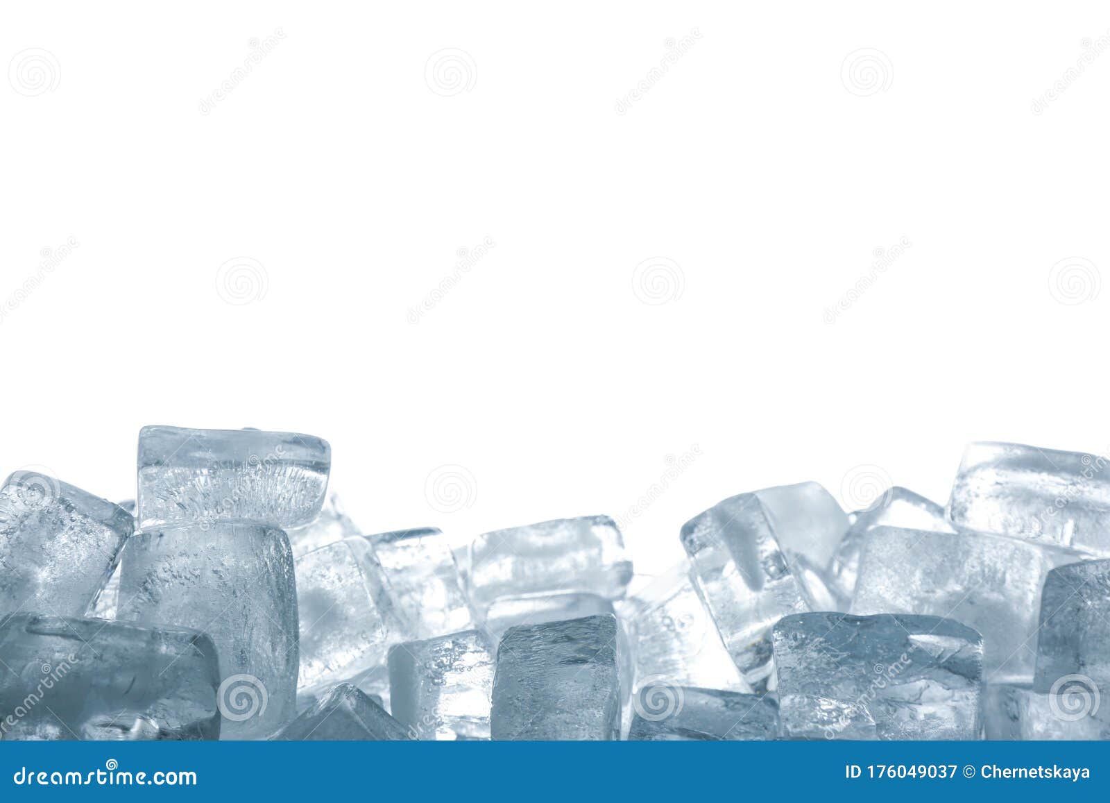 Crystal Clear Ice Cubes Isolated Stock Image - Image of fridge, design ...