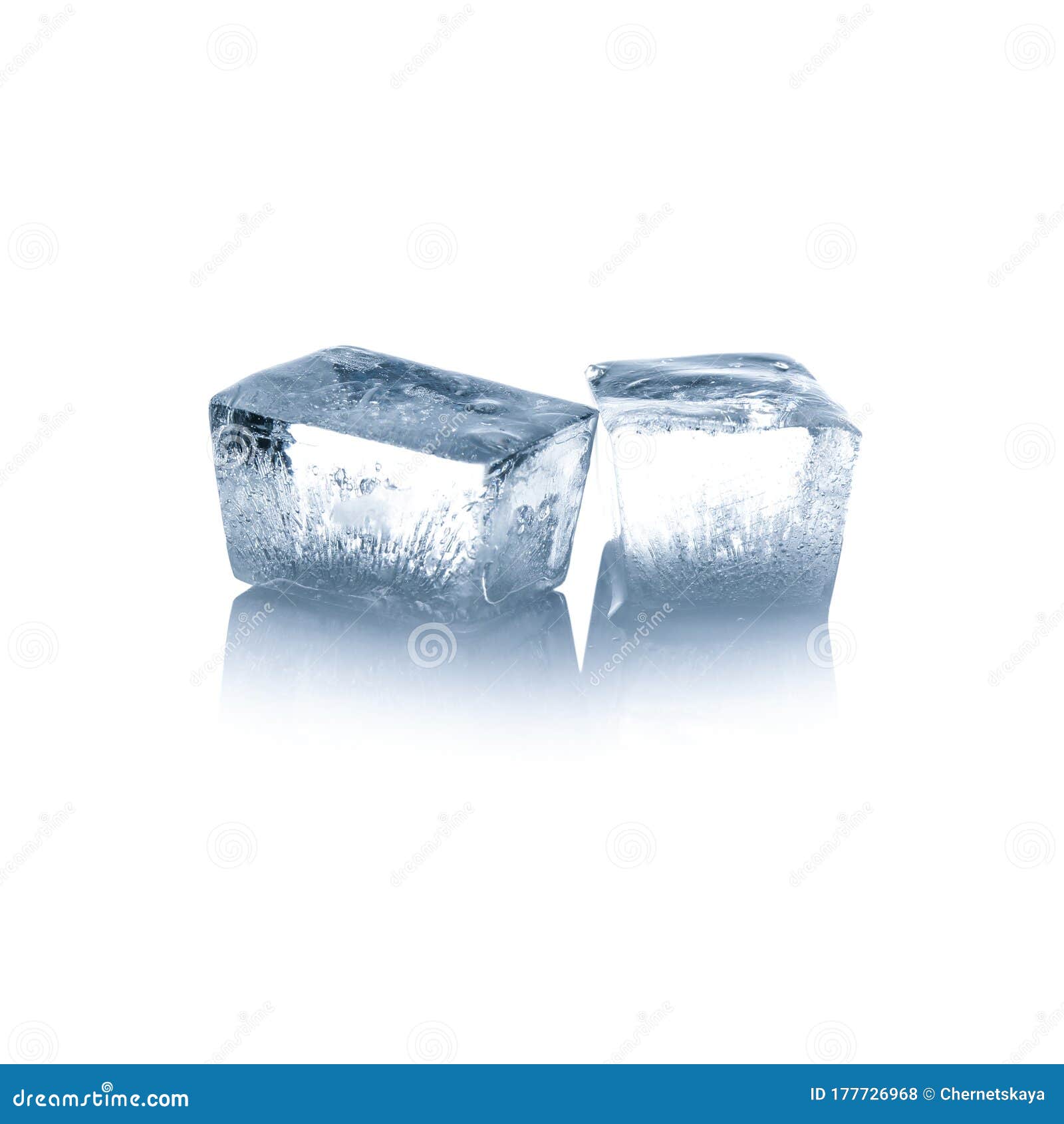 Crystal Clear Ice Cubes Isolated Stock Photo - Image of freshness ...