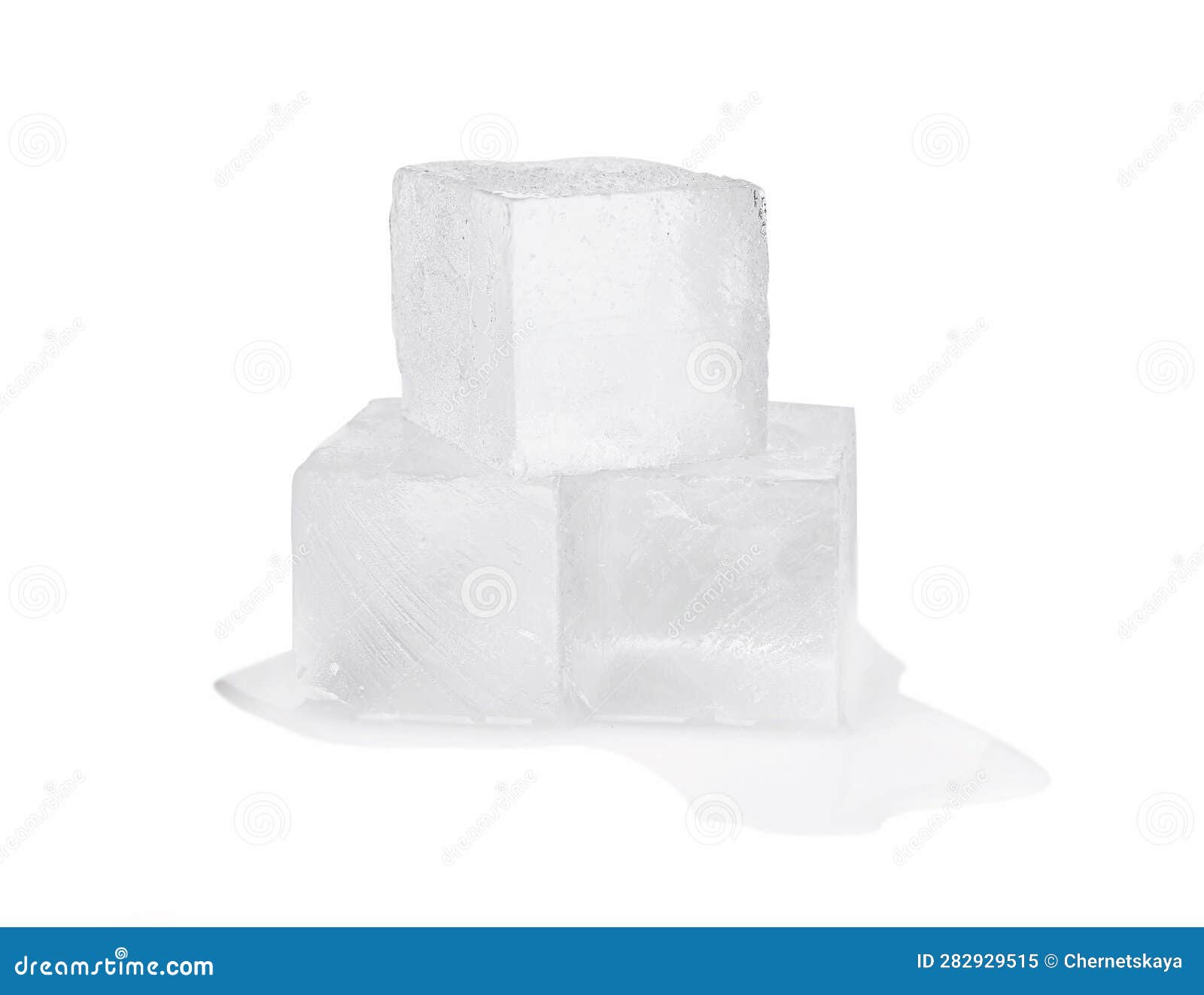 Crystal Clear Ice Cubes Isolated on White Stock Image - Image of fresh ...
